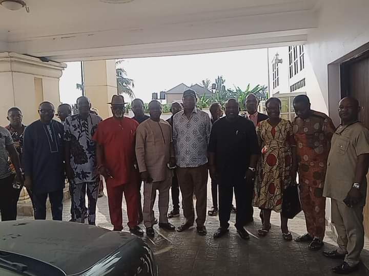 Pictures : Delta State House of Assembly pay condolence visit to Chief ...