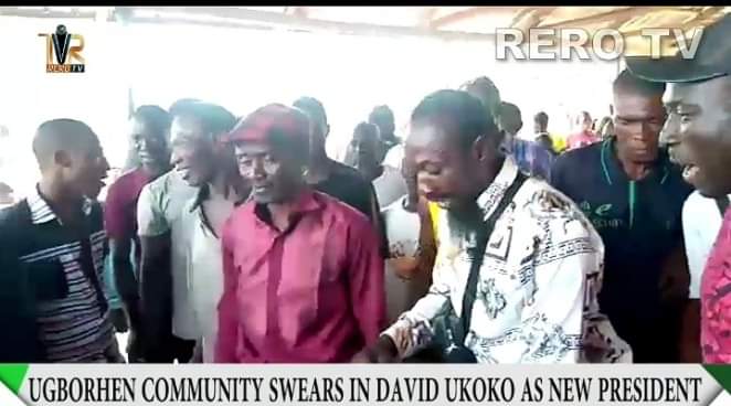 Ugborhen Community swear in David Ukoko as new President (Video) - RERO TV