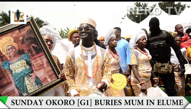 Dignitaries flood Elume as Sunday Okoro aka G1 laid his mother to rest ...